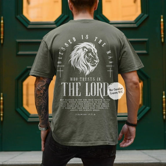 Blessed Is The Man Christian Men Shirt Christian Mens Shirt Bible Verse ...