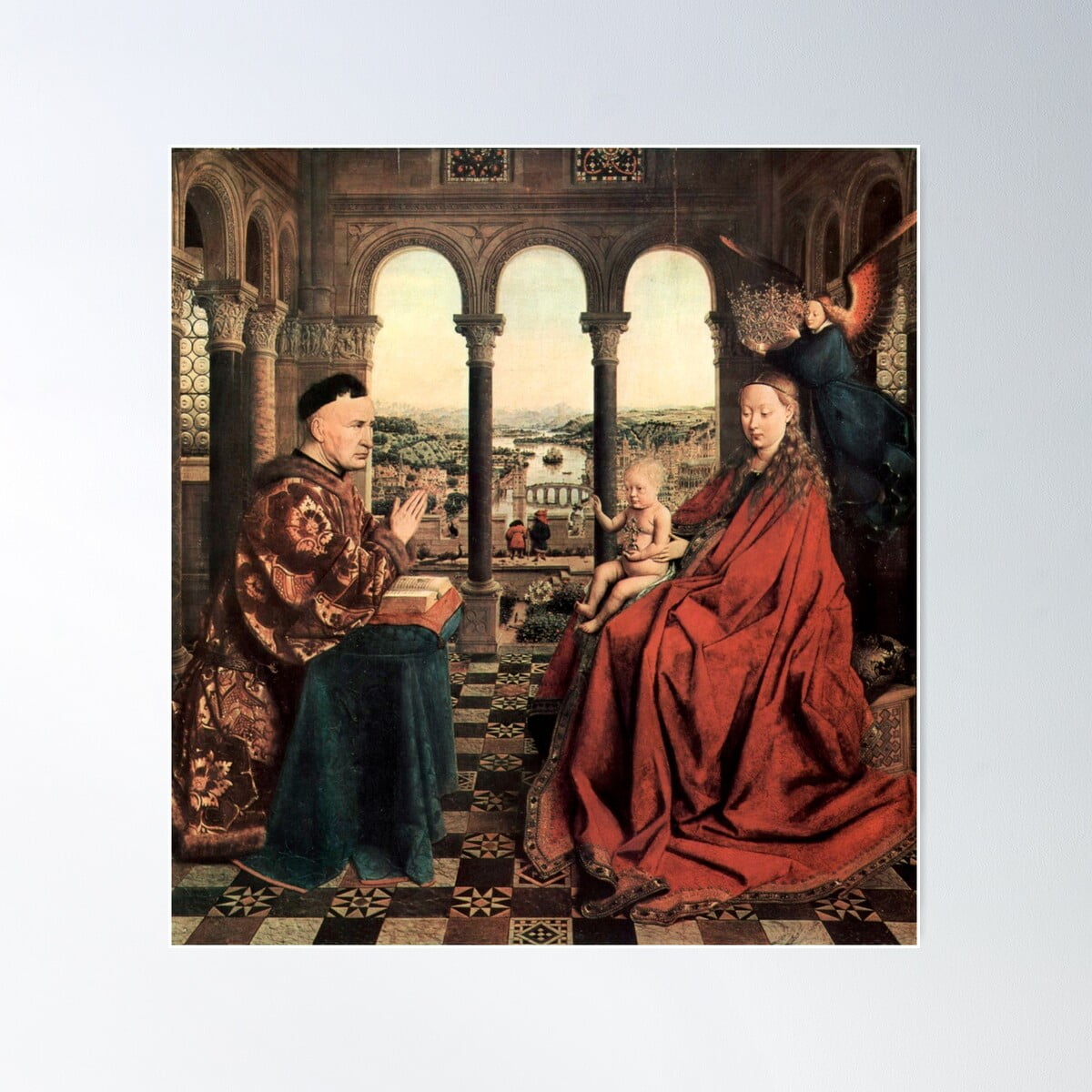 Blessed Mary: Madonna Of Chancellor Rolin, Jan Van Eyck Poster Wall Art ...