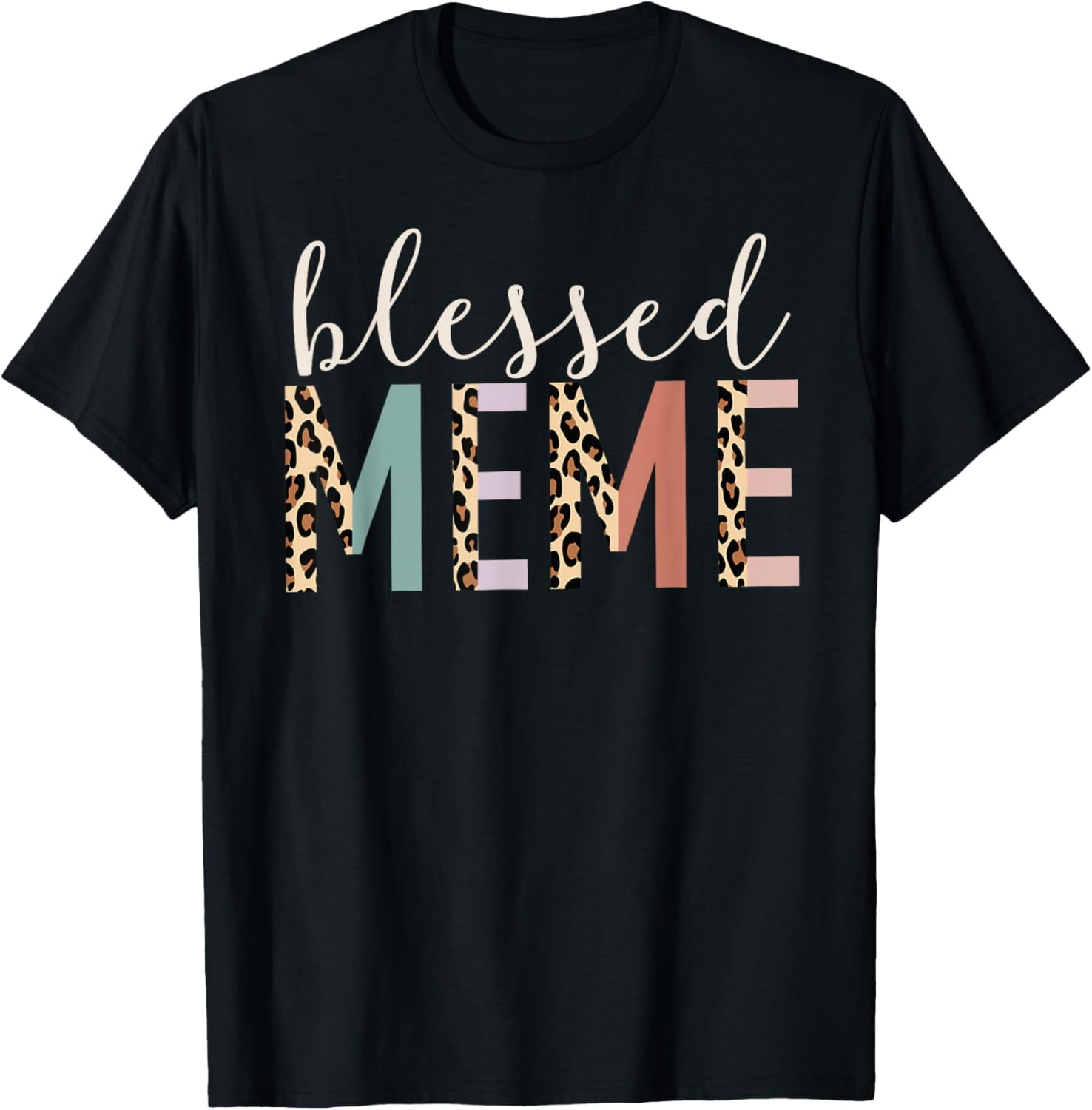 Blessed Meme Cute Leopard Print T-Shirt - Walmart.com