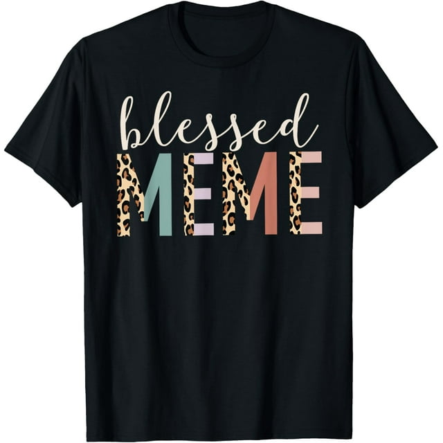 Blessed Meme Cute Leopard Print T-Shirt - Walmart.com