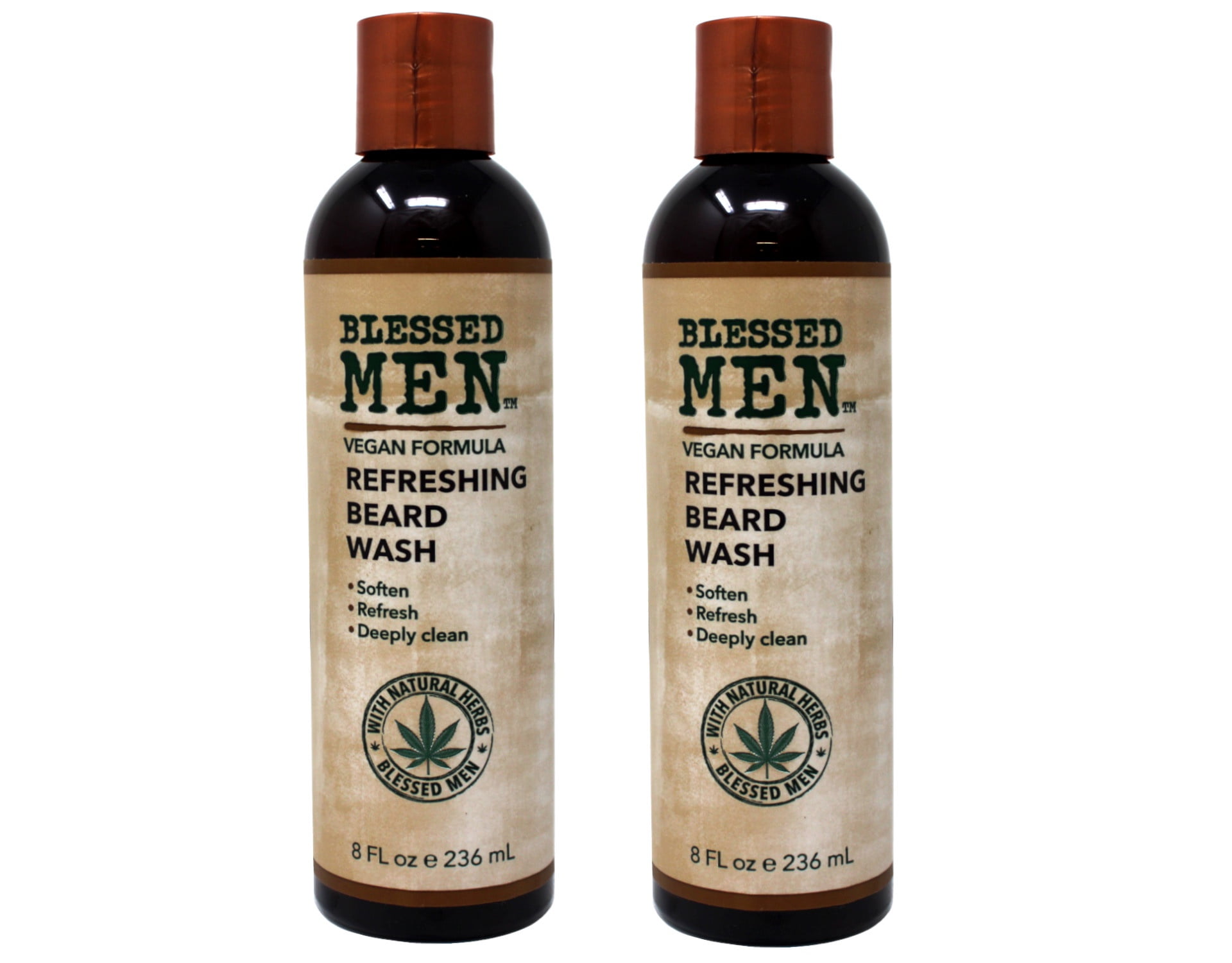 Blessed Men Refreshing Beard Wash, Deeply Clean with Natural Herbs, 8 Ounce - 2 Pack - Walmart.com