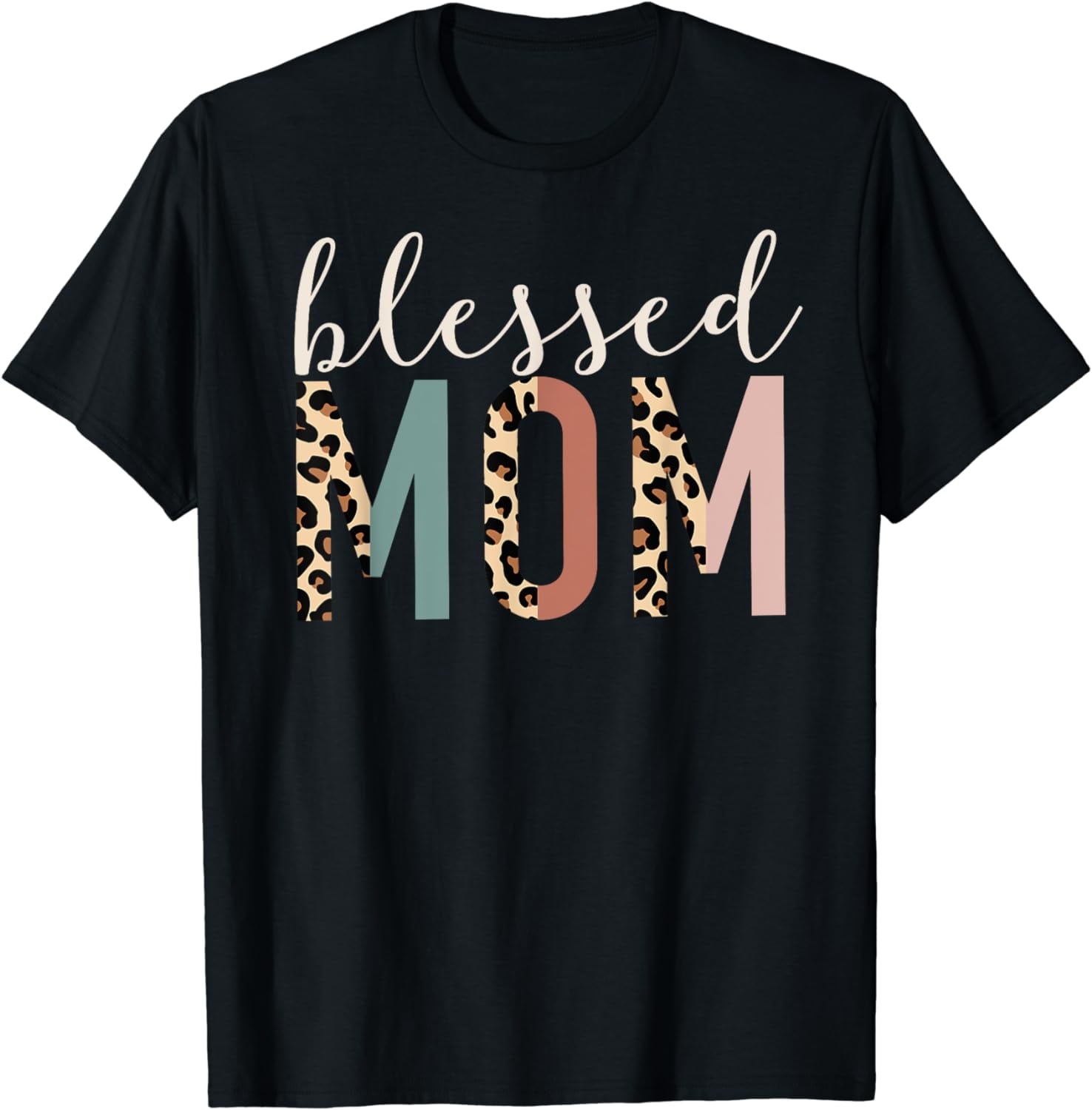 Blessed Mom Cute Leopard Print T-Shirt - Walmart.com