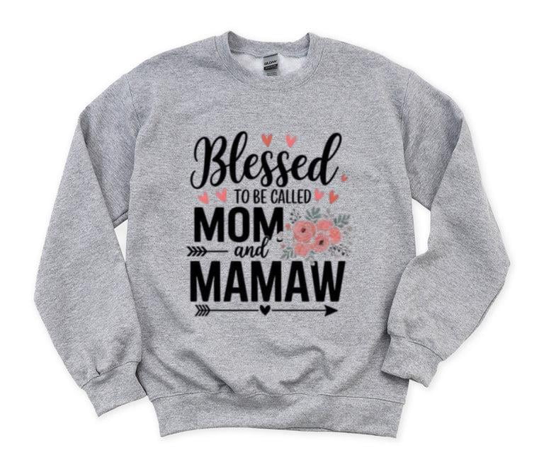 Blessed Mom Mamaw Floral Gift Style Mother Grandma Nana Love Cute Sweet ...