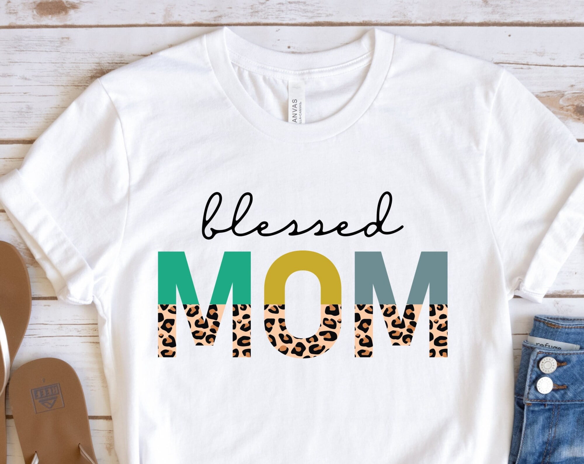 Blessed Mom Shirt Blessed Leopard Mom Shirt Mom Life Shirt Leopard ...