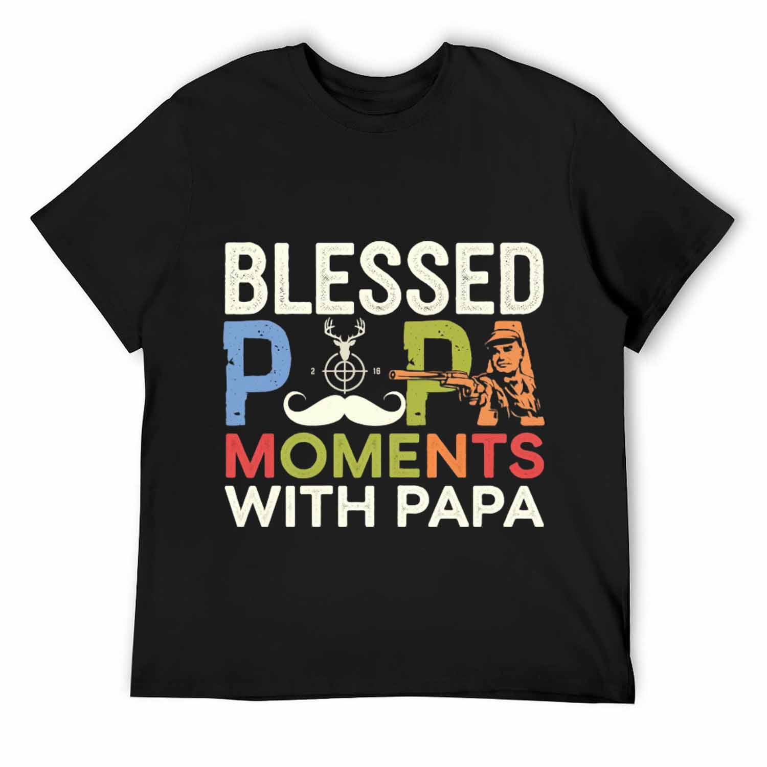 Blessed Moments with Papa Where The Hell Am I T-Shirt Vintage Letter ...