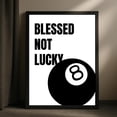 Blessed Not Lucky Black And White Christian Wall Art Minimalist Faith ...