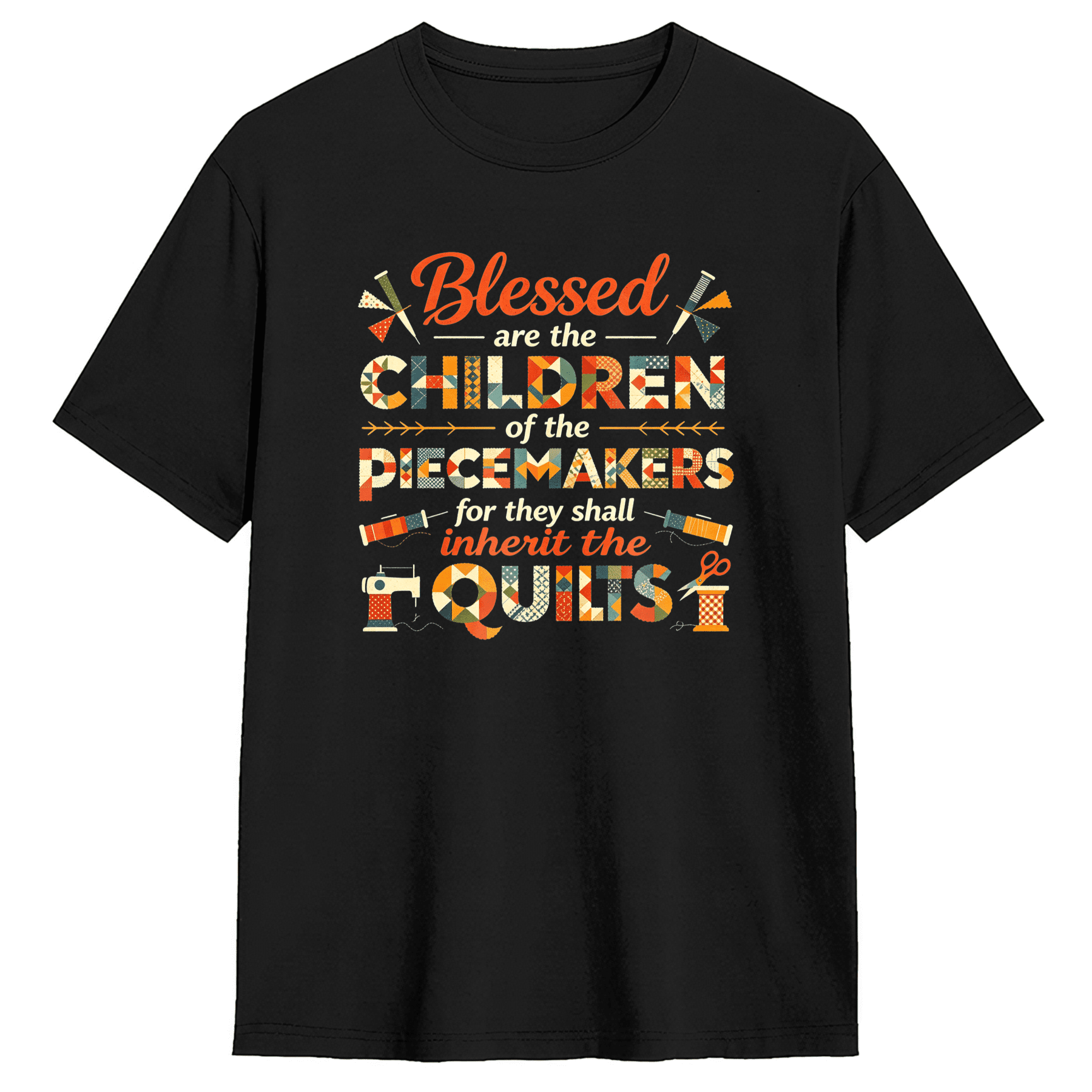 Blessed Quilt Maker Craft Quote Vintage Graphic Tee for Women, Fun ...