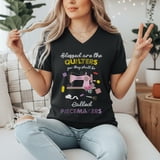 Blessed Quilters Piecemakers Shirt Sewing Humor Tee Quilt Design Craft ...