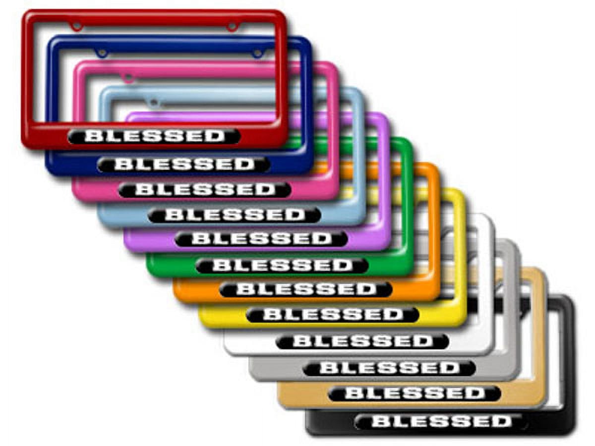 Graphics and More Blessed License Plate Frame, 12.25 x 6.3, UV Plastic ...