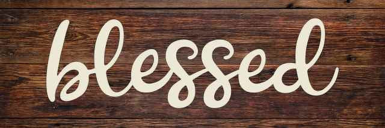 Blessed Rustic Looking Wood Sign Wall Décor Gift 8 x 24 Wood Sign B3 ...