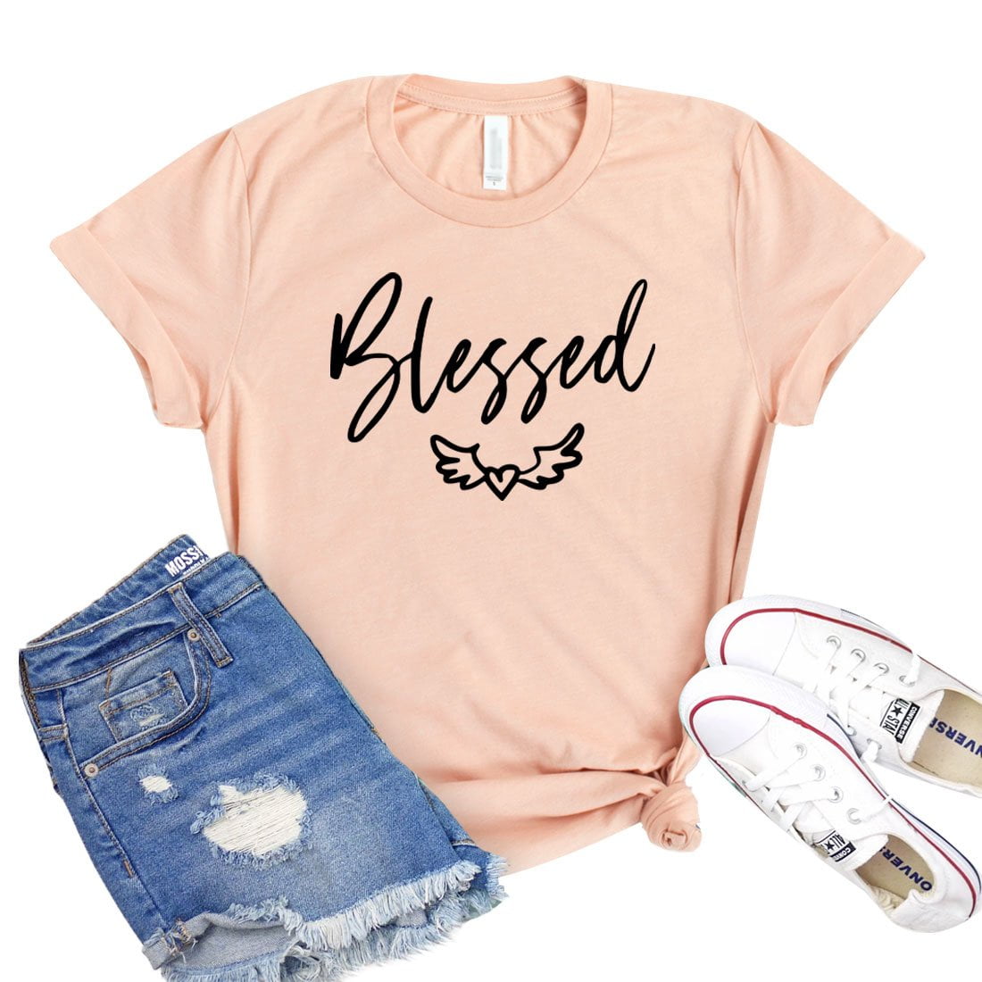 Blessed Shirt Bible Verse Tee Women's Christian T-shirt Jesus Tshirt ...