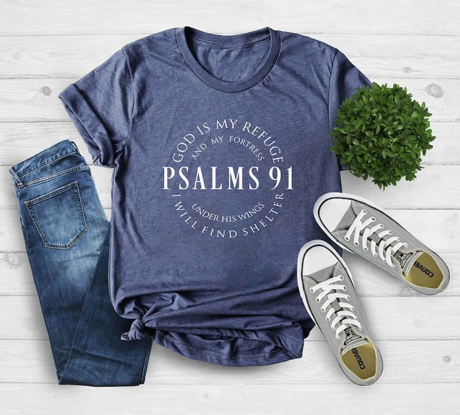 Blessed Shirt, Christian T-shirt, Psalms 91 Shirt, Religious Gifts ...