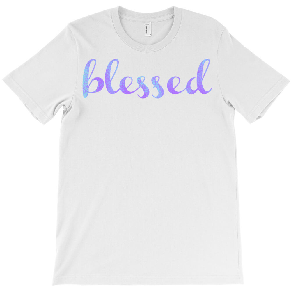 Blessed, Simple Bold Christian Religious Faith Graphic Design - Fan ...