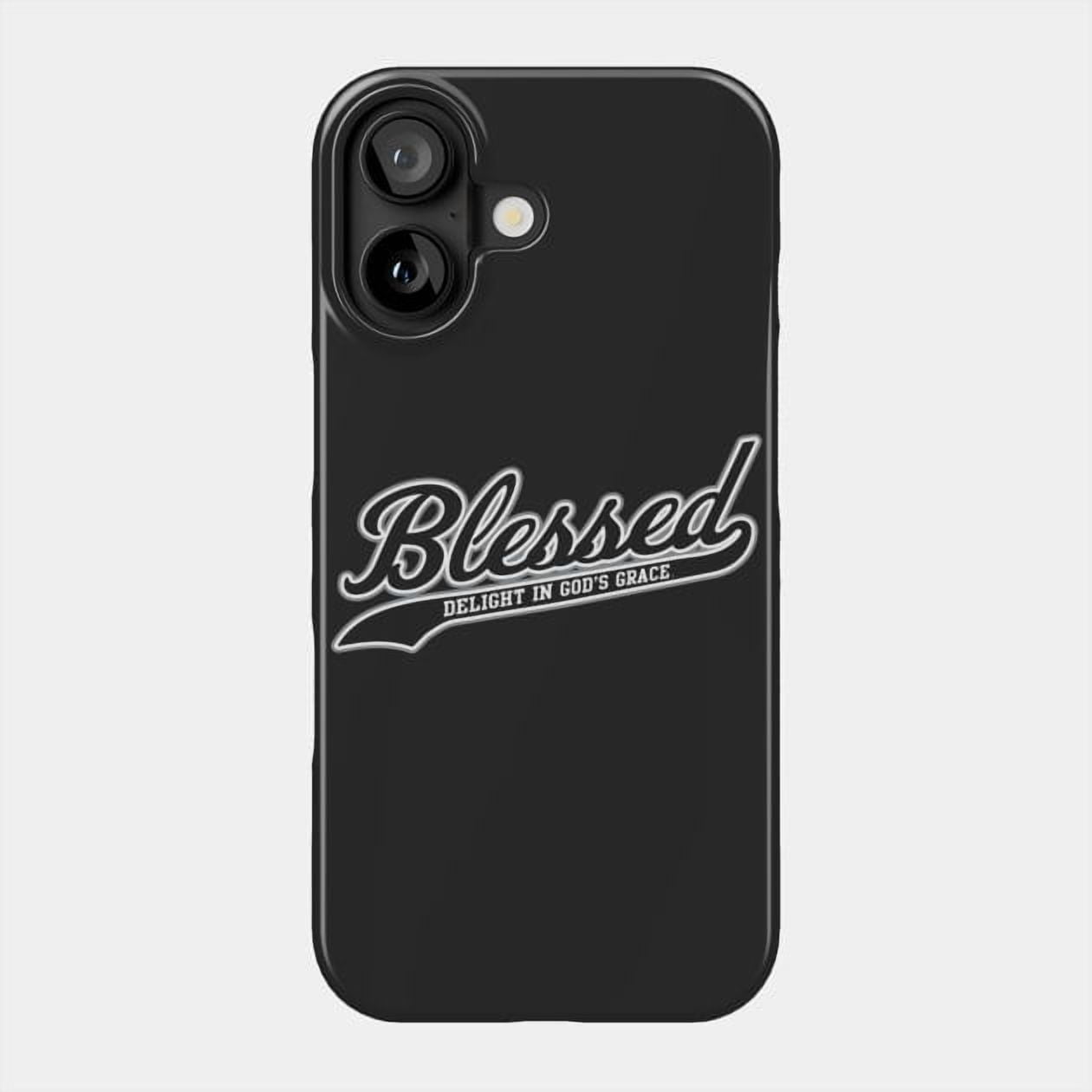 "Blessed" Simple Elegant Christian Faith Word Art Case for Apple iPhone ...