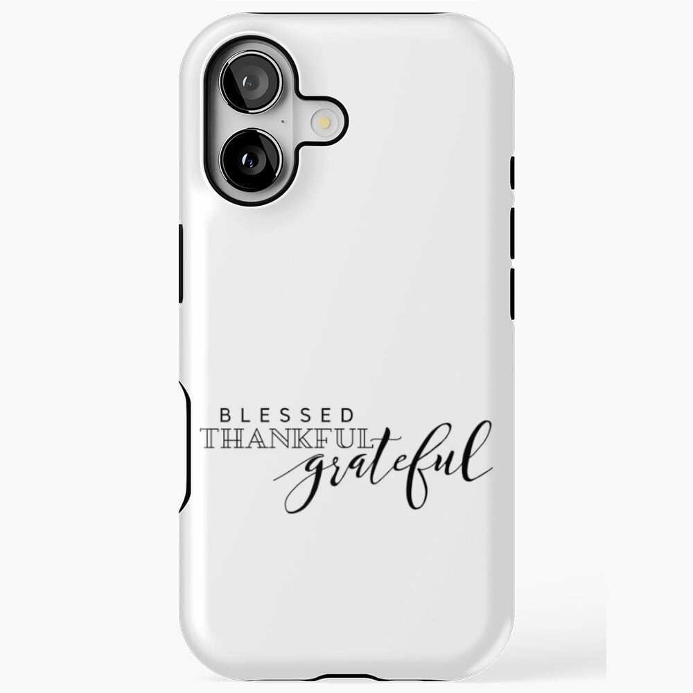 Blessed Thankful Grateful Holiday Gratitude Quote Case for iPhone 11-17 ...