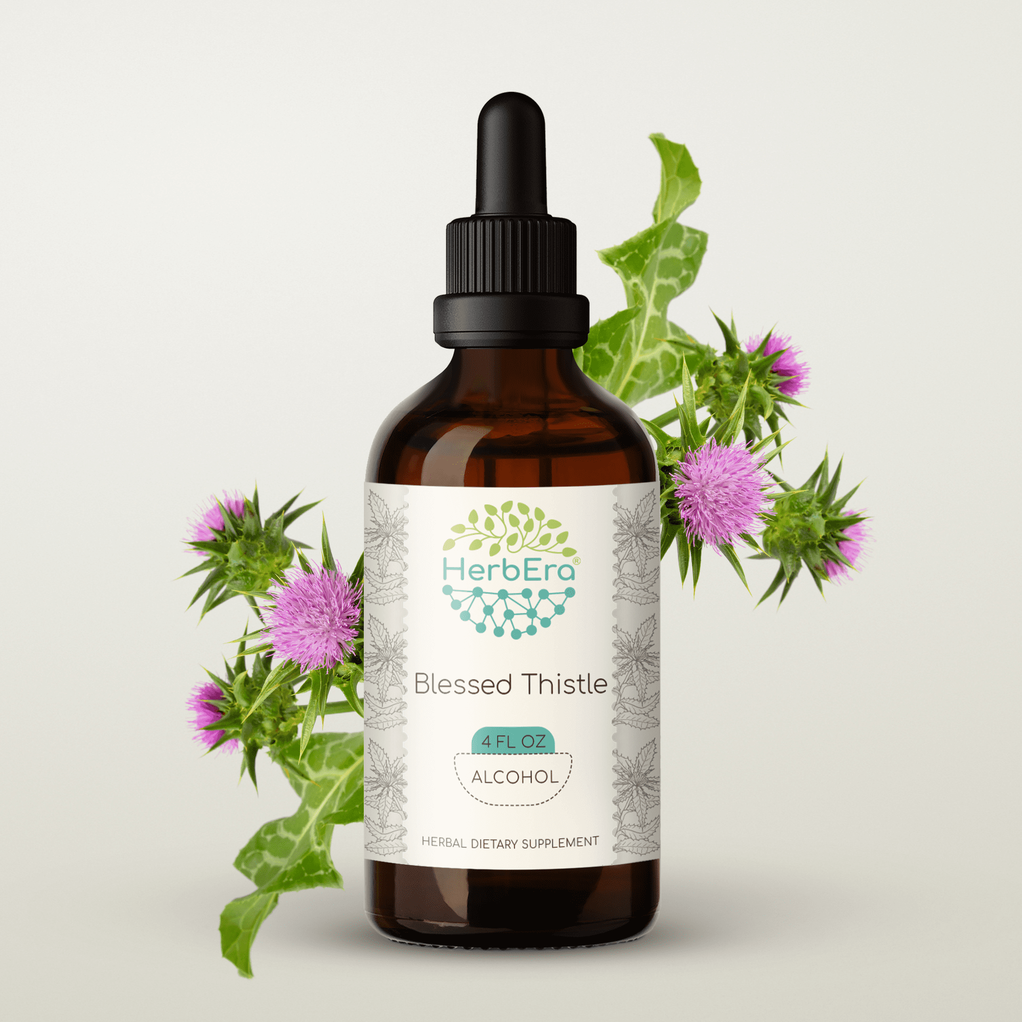 Blessed Thistle Alcohol Herbal Extract Tincture, Super-Concentrated ...