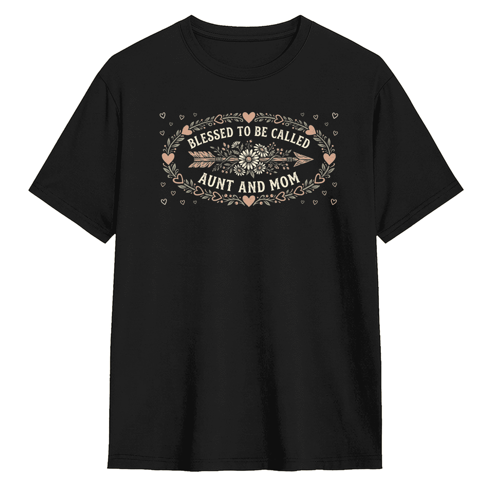 Blessed To Be Called Aunt And Mom Vintage Graphic Tee for Women ...