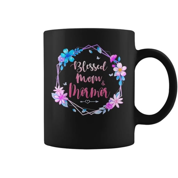 Blessed To Be Called Mom And Mormor Cute Colorful Floral Coffee Mugs ...