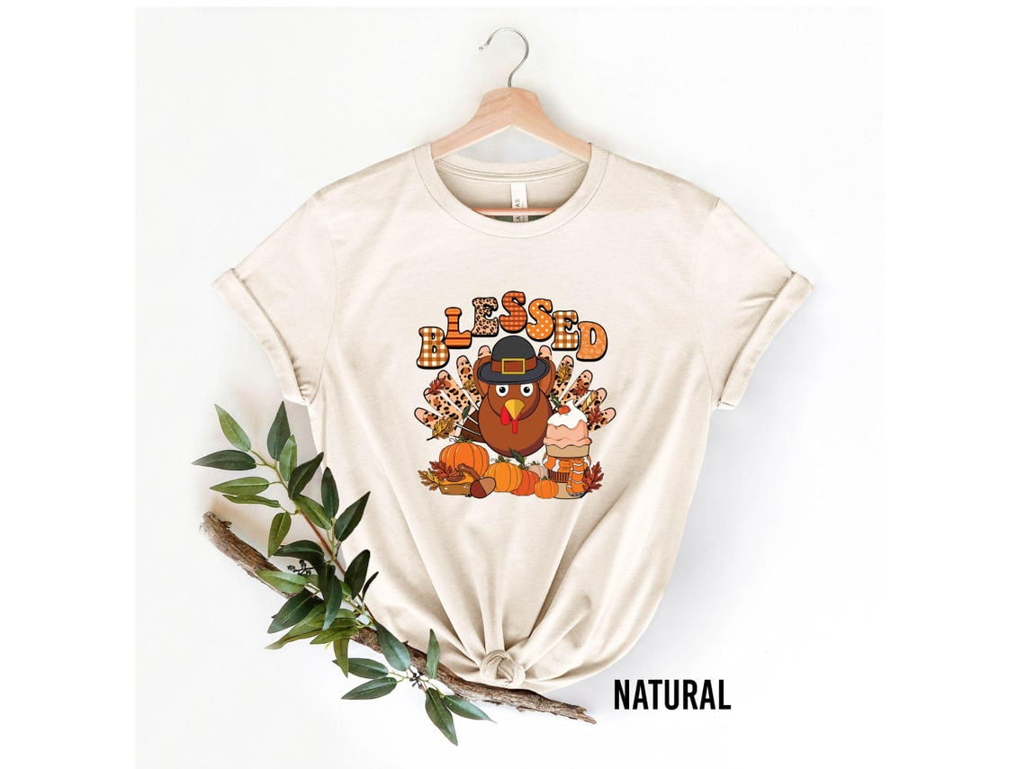 Blessed Turkey Shirt, Thanksgiving Turkey Sweat, Thanksgiving Family ...