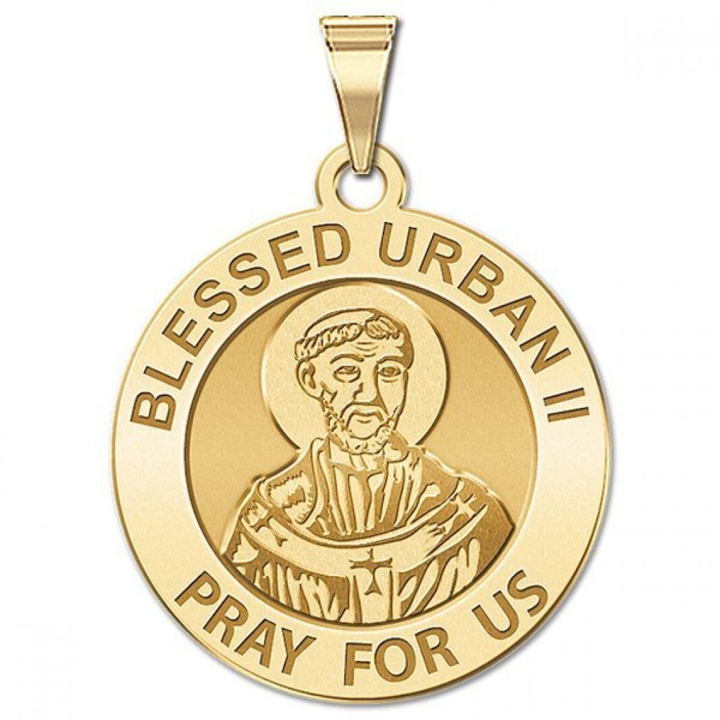 Blessed Urban II Round Religious Medal - 2/3 inch Size of Dime, Solid ...