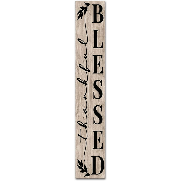 Vertical Wooden Farmhouse Sign Vertical Hanging Metal Welcome Sign