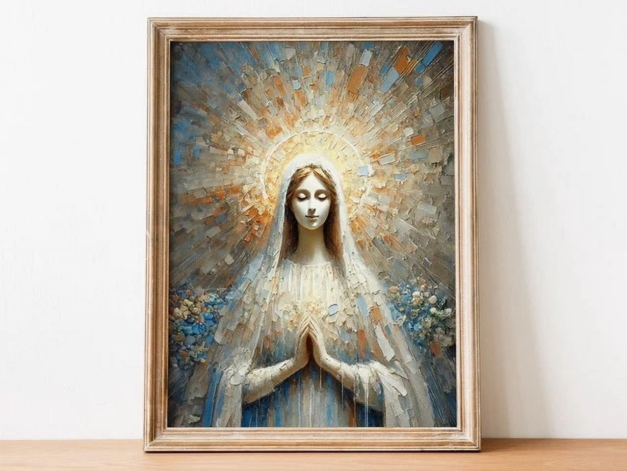 Blessed Virgin Mary, Religious Art, Faith Decor, Spiritual Art, Virgin ...