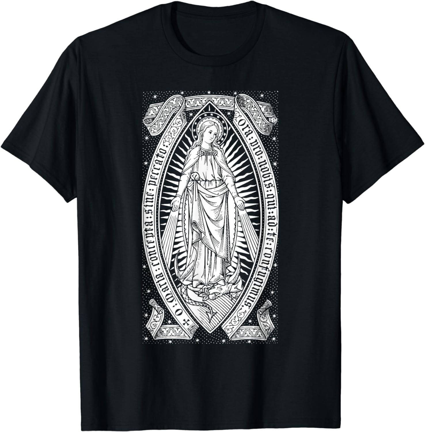 Blessed Virgin Mary Vintage Catholic Maria T-Shirt - Walmart.com