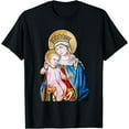 Blessed Virgin Mary holding Baby Jesus Shirt - Walmart.com