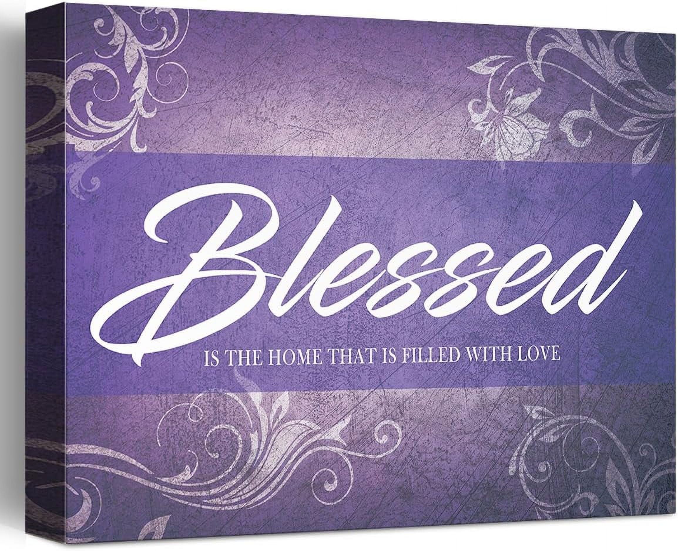 Blessed Wall Decor,Blessed is the Home Christian Canvas Wall Art ...