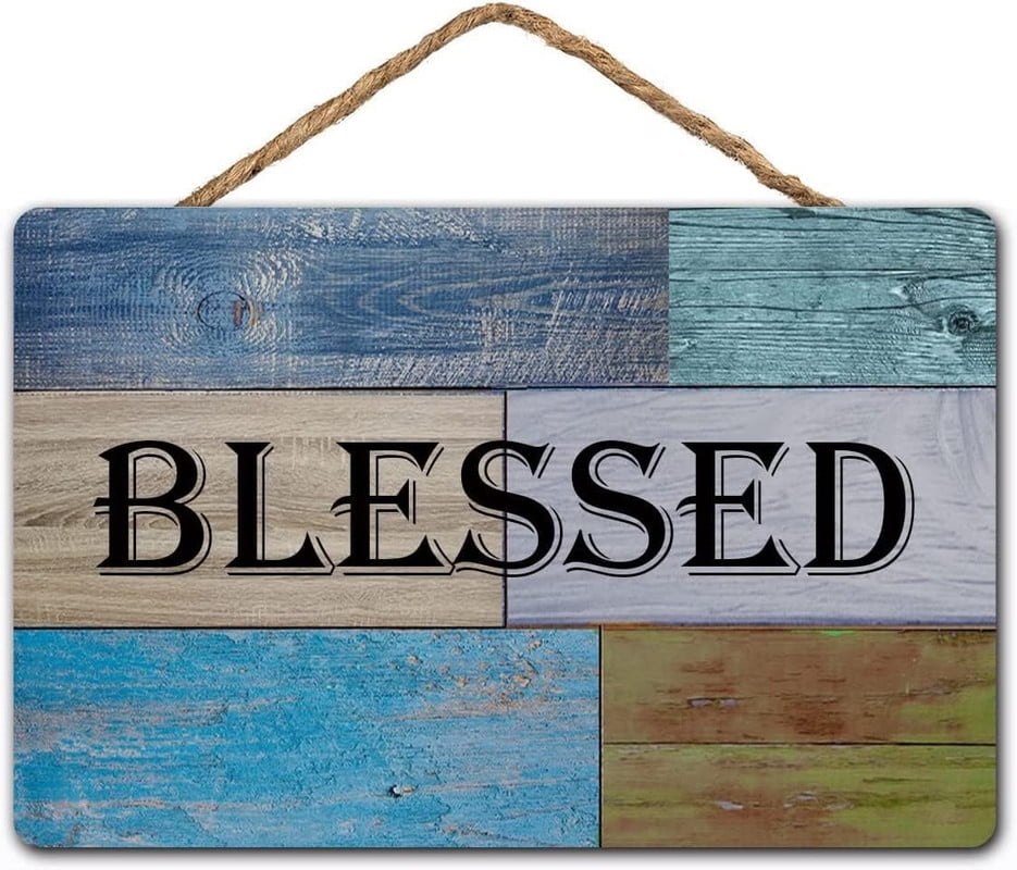 Blessed Wood Sign 6X12 INCH - Walmart.com