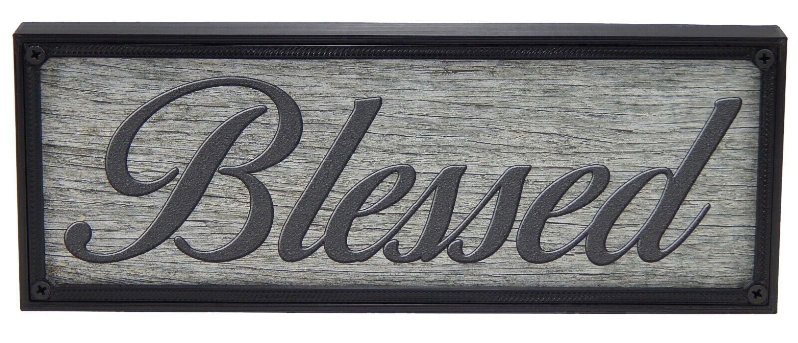 Blessed Word Art Sign Kitchen Home Decor Wall Hanging Cursive Script ...