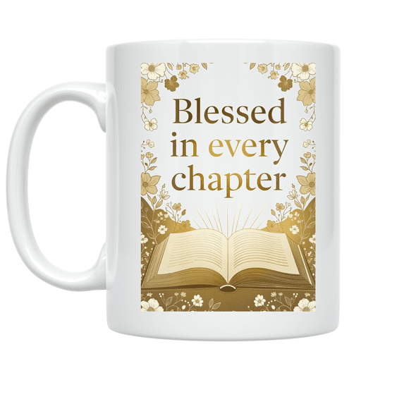 Blessed in Every Chapter - Faith Enthusiast - 11 oz Ceramic Coffee Mug ...