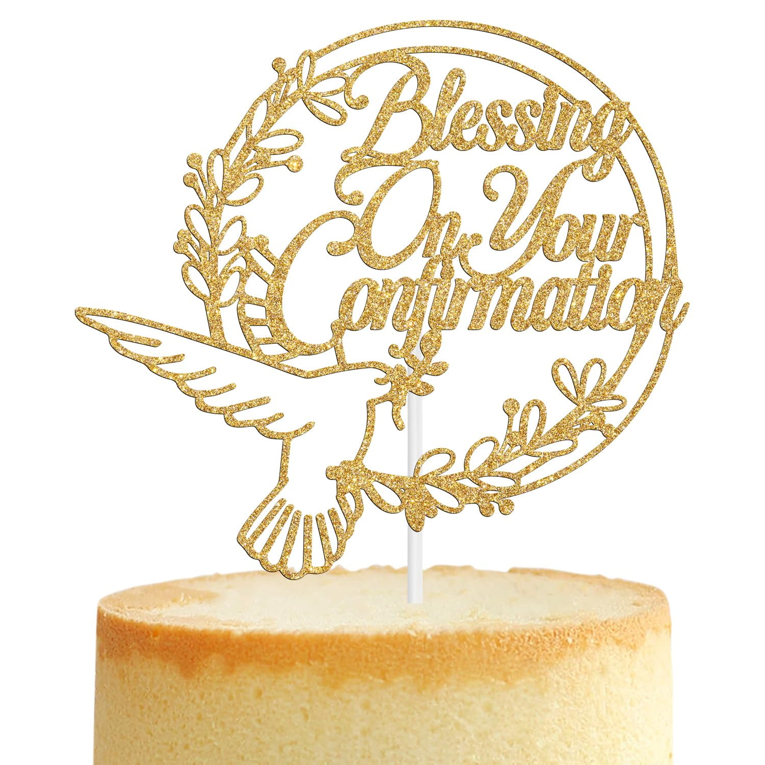 Blessing on Your Confirmation Cake Topper, BSL1 Peace Pigeon Cross ...