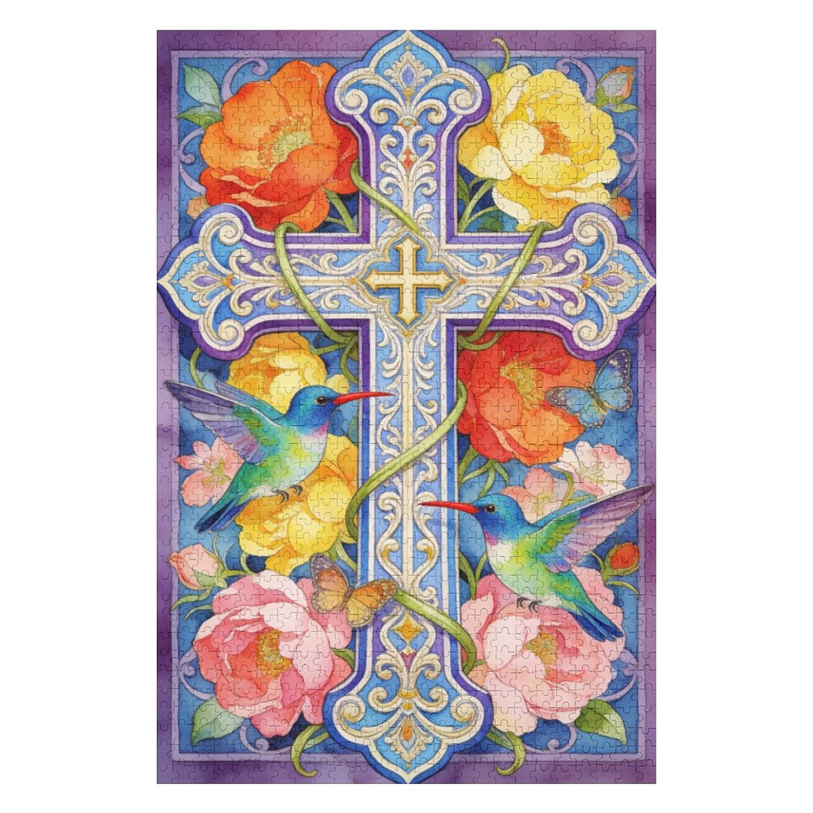 Blessing Cross Easter 500 Piece Jigsaw Puzzle for Adults, Cozy Family ...