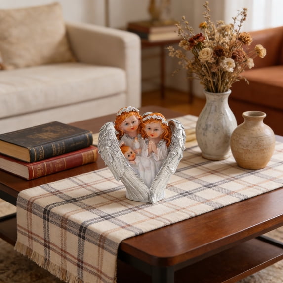 Blessing Family Statue Resin Figurine Wine Cabinet Decor - Heartwarming ...