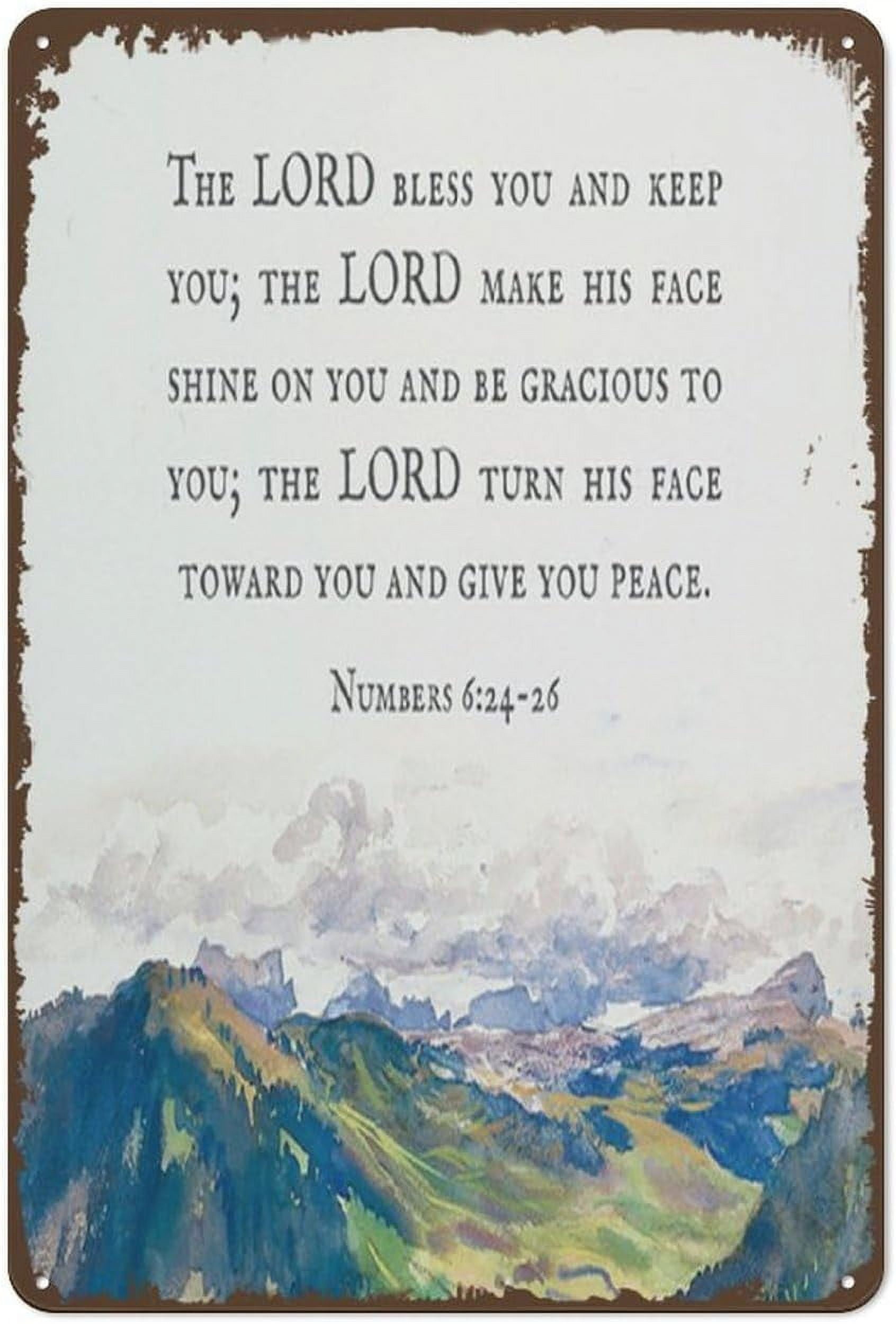 Blessing Metal Tin Sign Metal Poster,Lord Bless You and Keep You ...