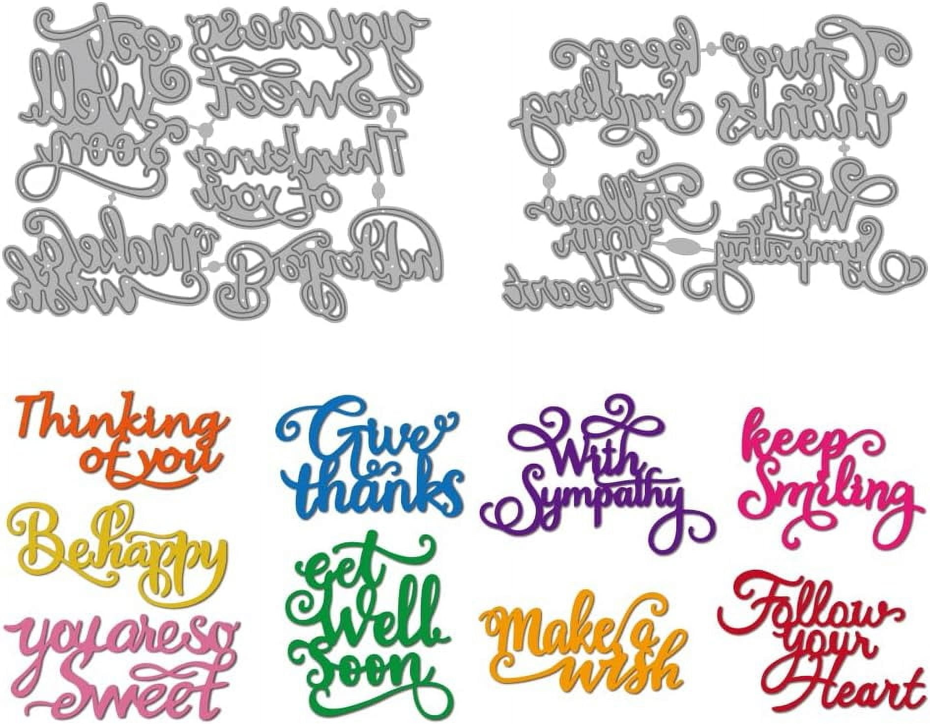 Blessing Words Metal Cutting Dies Inspirational Words Metal Die Cuts ...