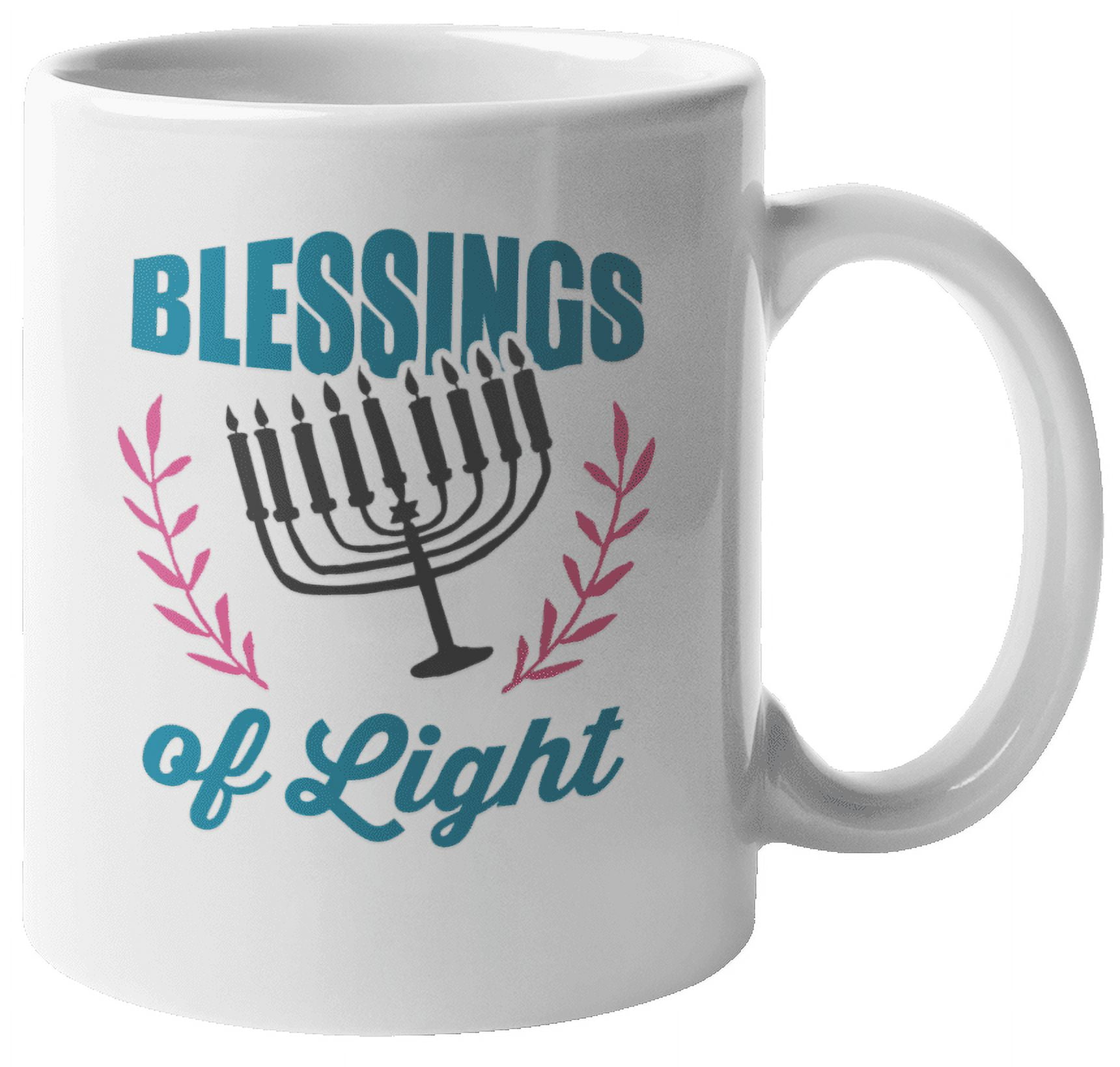 Blessings Of Light. Jewish Holidays Coffee & Tea Gift Mug For Jewish ...