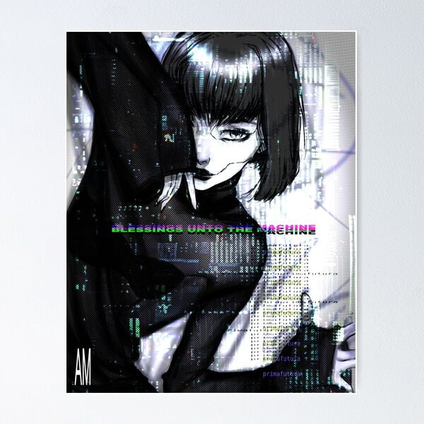 Blessings Unto The Machine Poster Wall Art, Modern Wall Decor For ...