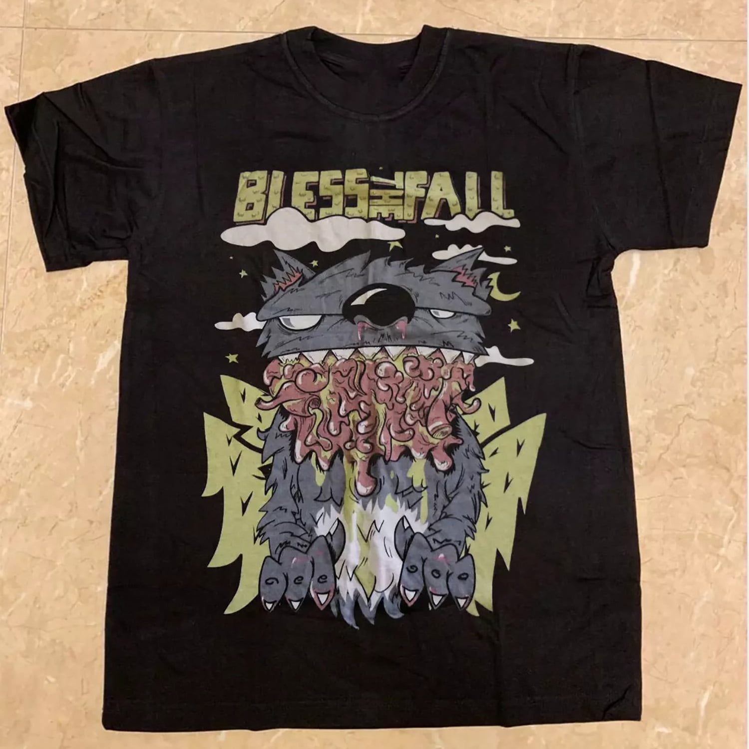 Blessthefall Band Monsters Cat Cotton Gift For Fan S to 5XL T-shirt ...