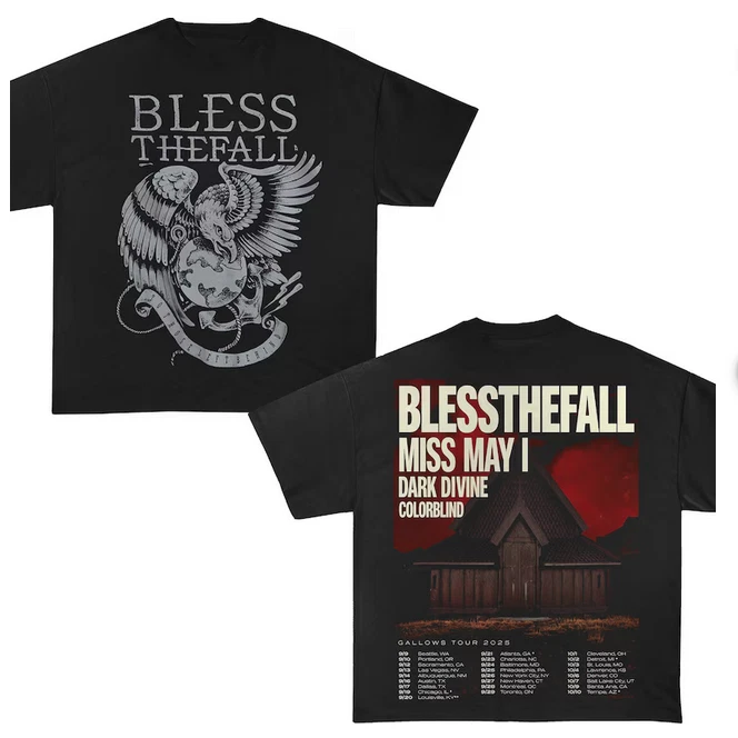 Blessthefall Tour T-Shirt, Blessthefall Merch - Walmart.com