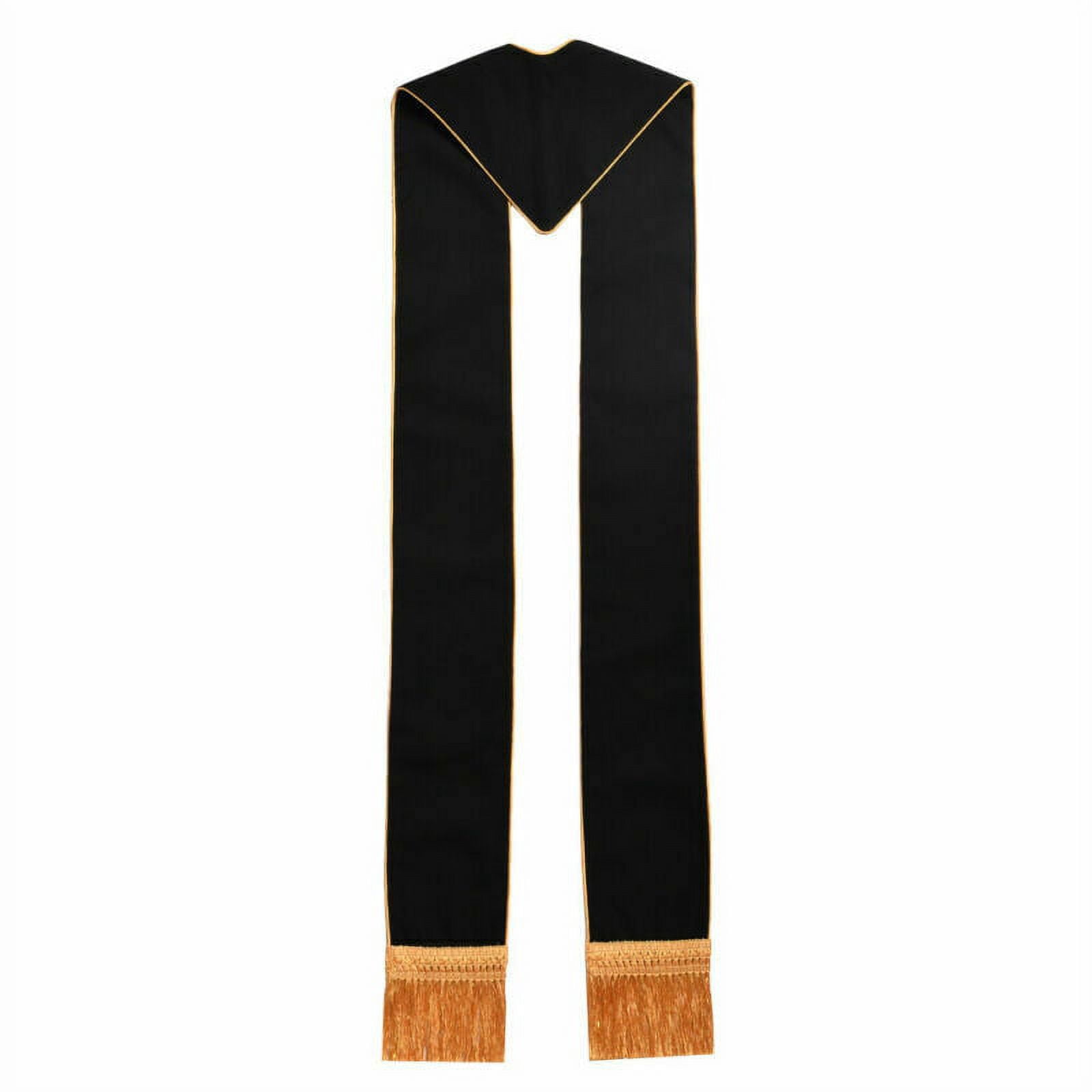 Blessume Clergy Cross Embroidery Black Stole Church Priest Holy Stole 4 ...
