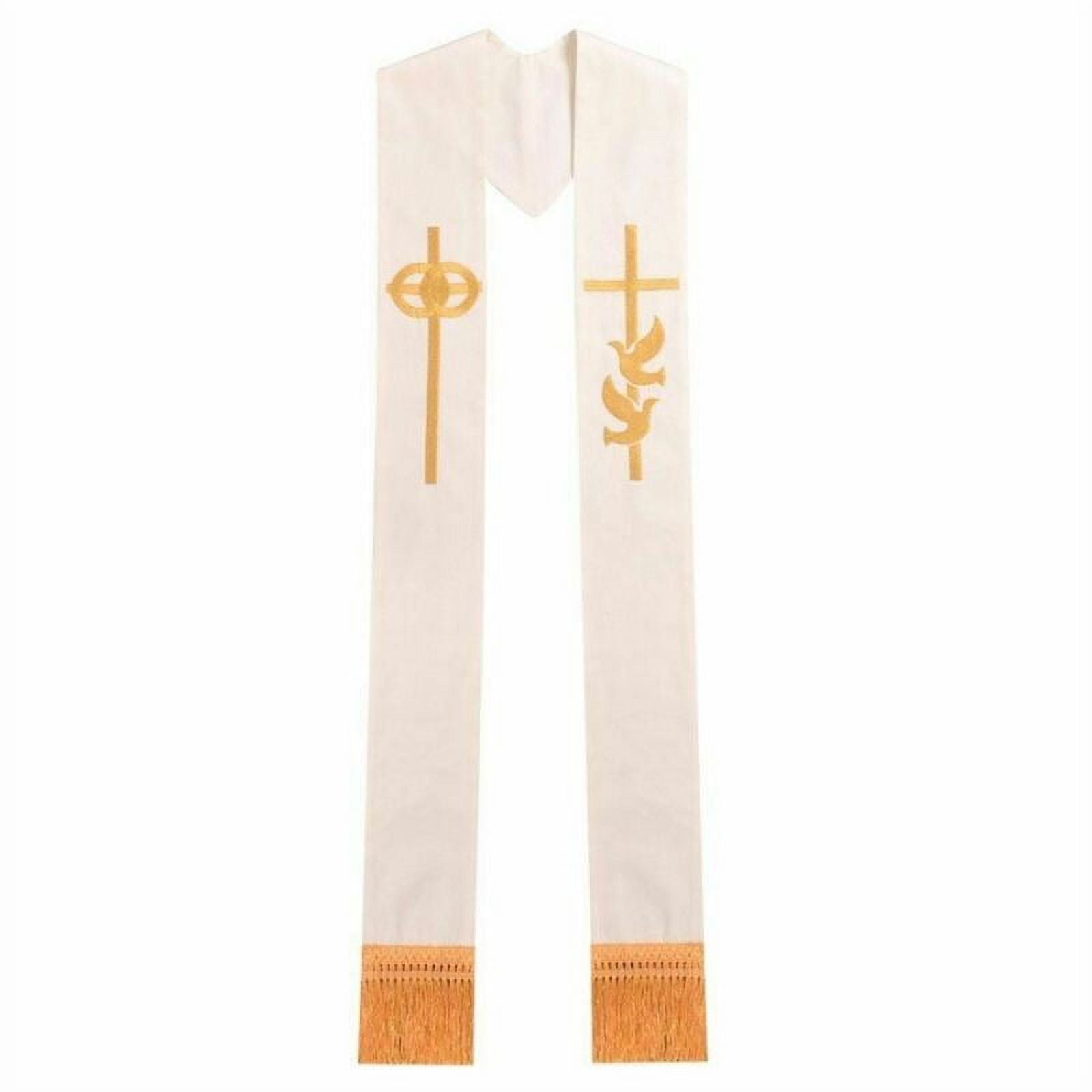 Blessume Single Dove cross Stole Religion Priest Embroidery Wedding ...
