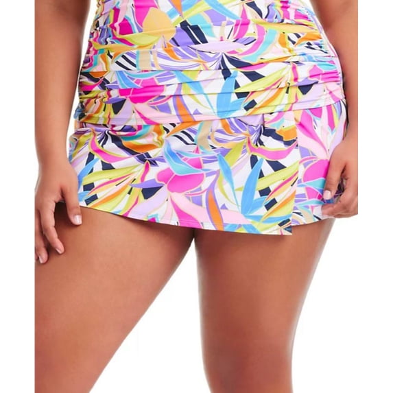 Bleu by Rod Beattie Plus Size Multicolor Draped-Skirt Hipster Swim ...