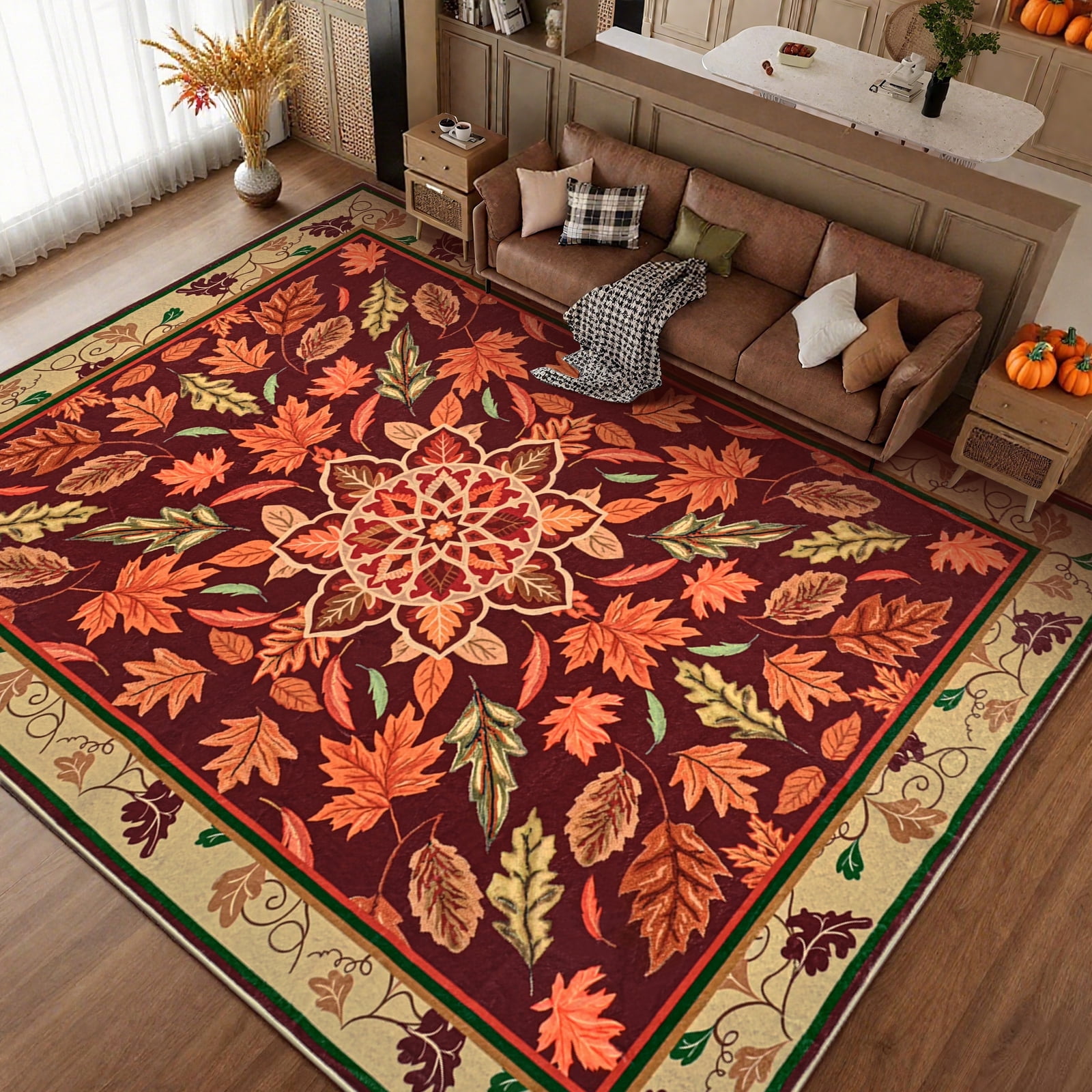 Bleum Cade 8'x10' Fall Area Rugs for Living Room,Washable Rugs Boho ...