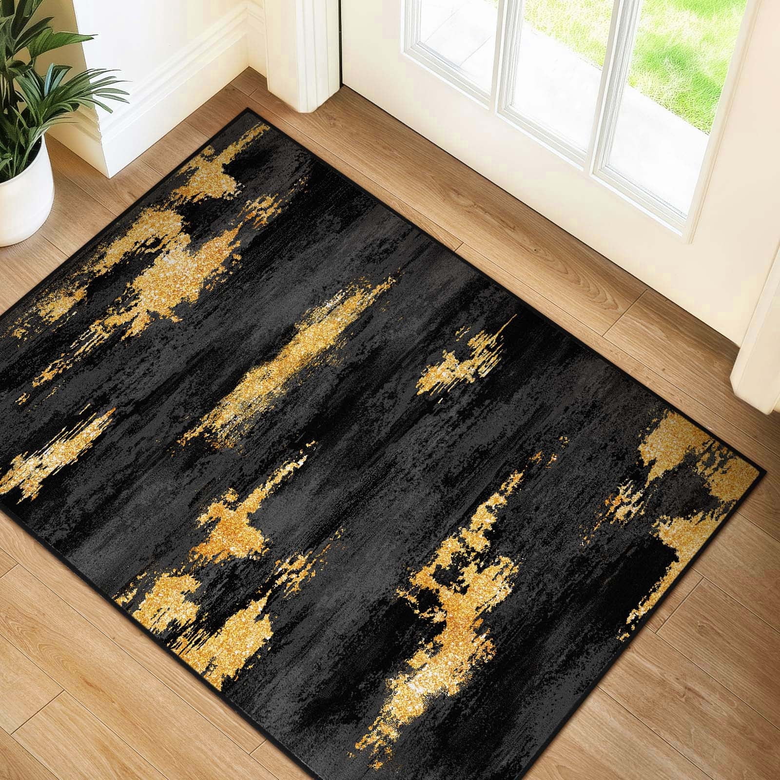 Bleum Cade Doormat Modern Area Rug 2'x3',Machine Washable Entryway Rug ...