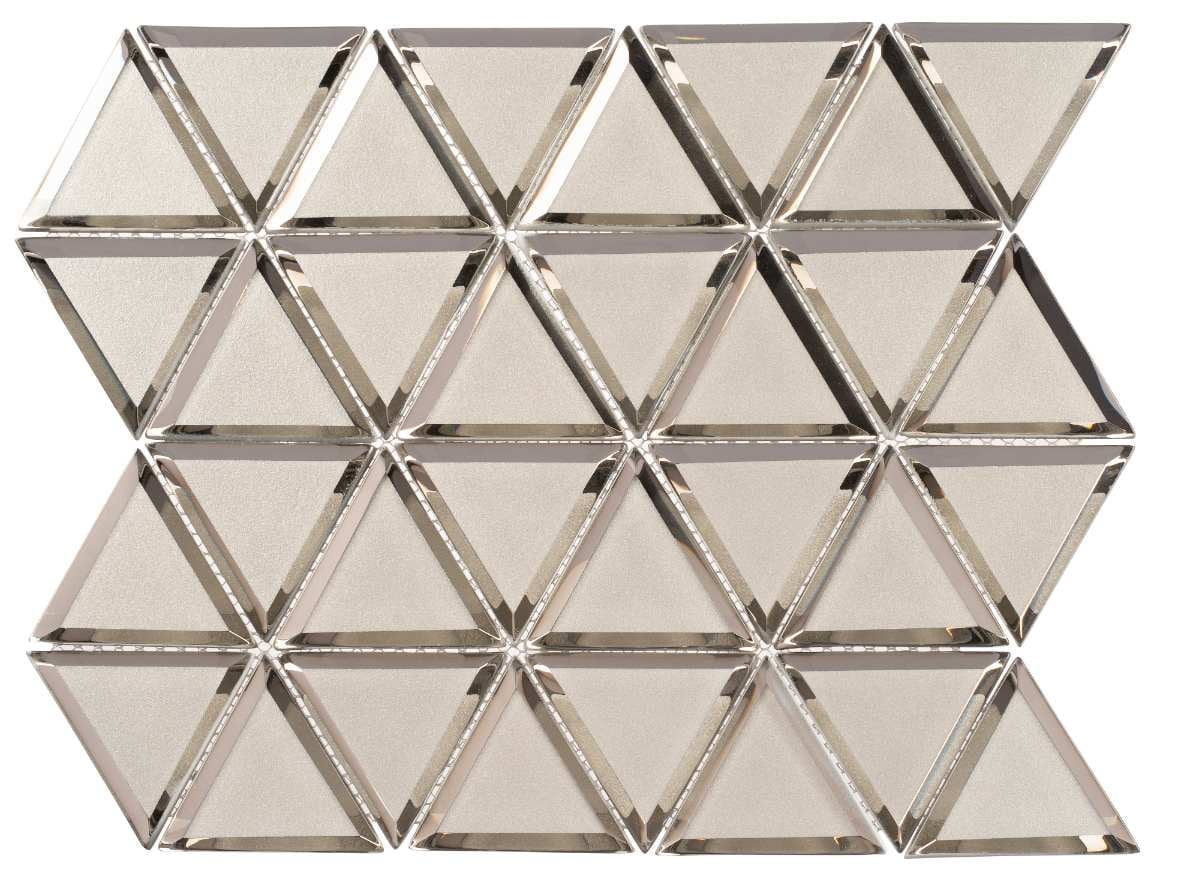 Bleum Winter Silver 3-in. Novelty Beveled Mirrored Polished Glass ...