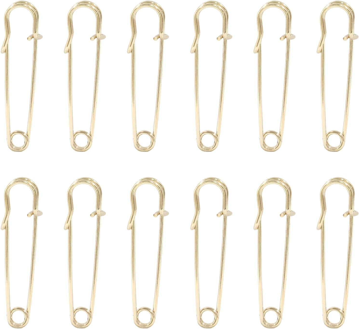 Bleylajoy 60 Counts Large Safety Pins, 2 Inch / 50mm Safety Pins Metal ...