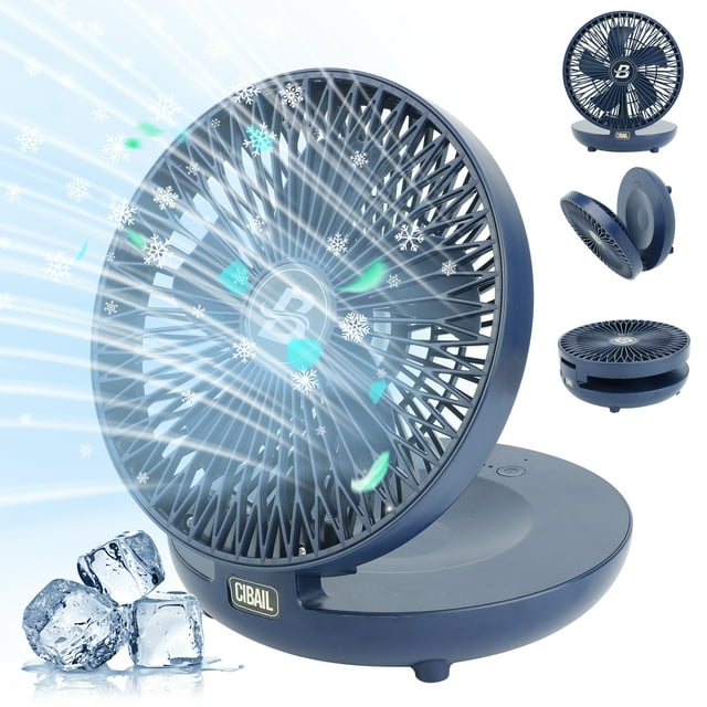 Blibly Portable Desk Fan, 3 Speeds, Quiet, 90° Foldable, for Home ...