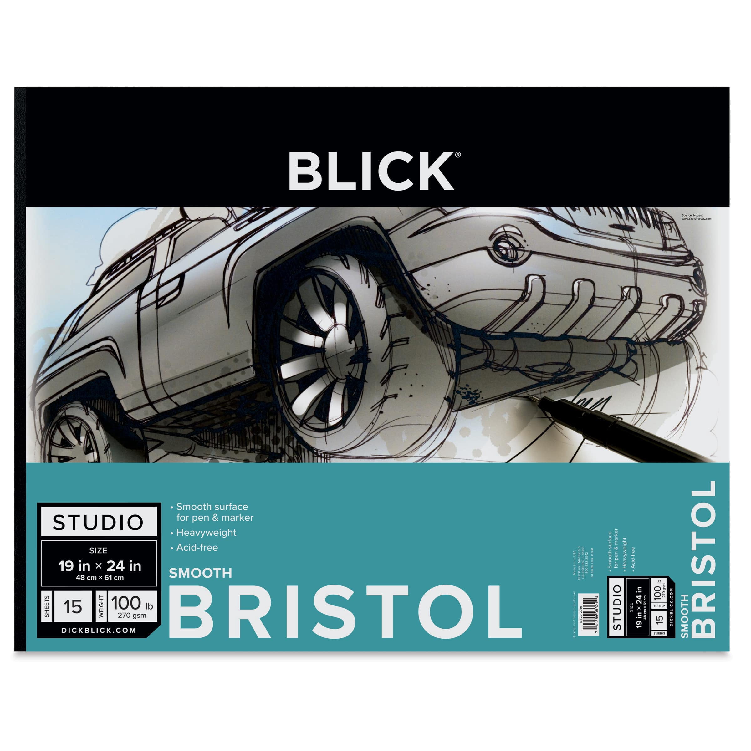 Blick Bristol Pad - 19" x 24", Smooth, 15 Sheets - Walmart.com